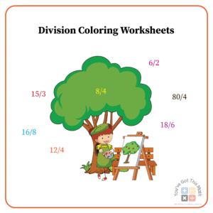 5 Free Division Coloring Worksheets | Fun Activities