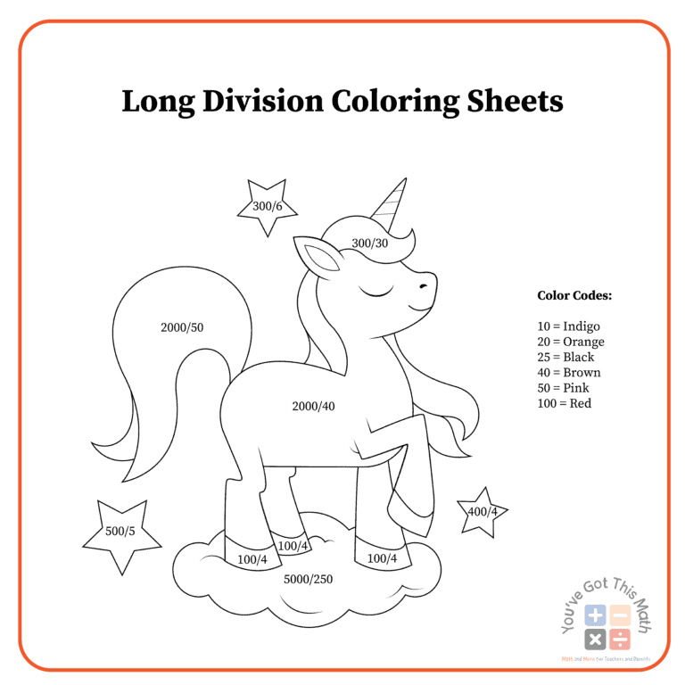 5 Free Division Coloring Worksheets | Fun Activities