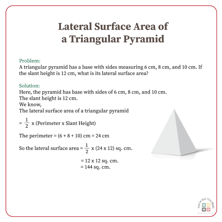 Formula For Surface Area Of A Triangular Pyramid 6 Free Worksheets