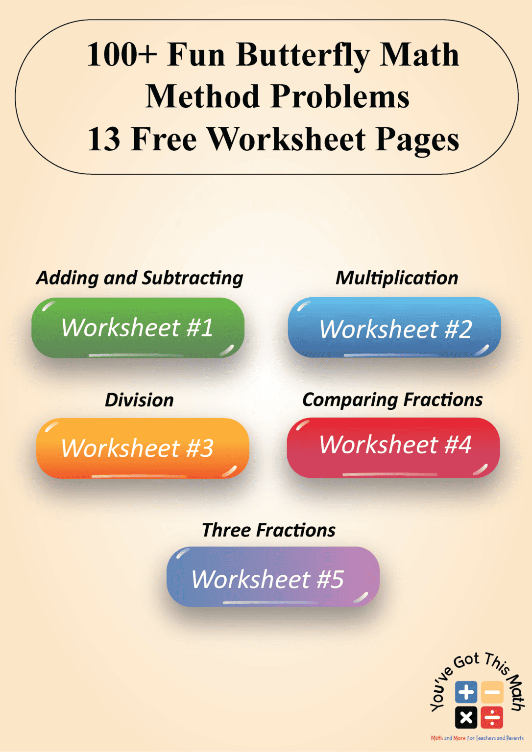 100+ Fun Butterfly Math Method Problems | Free Worksheet