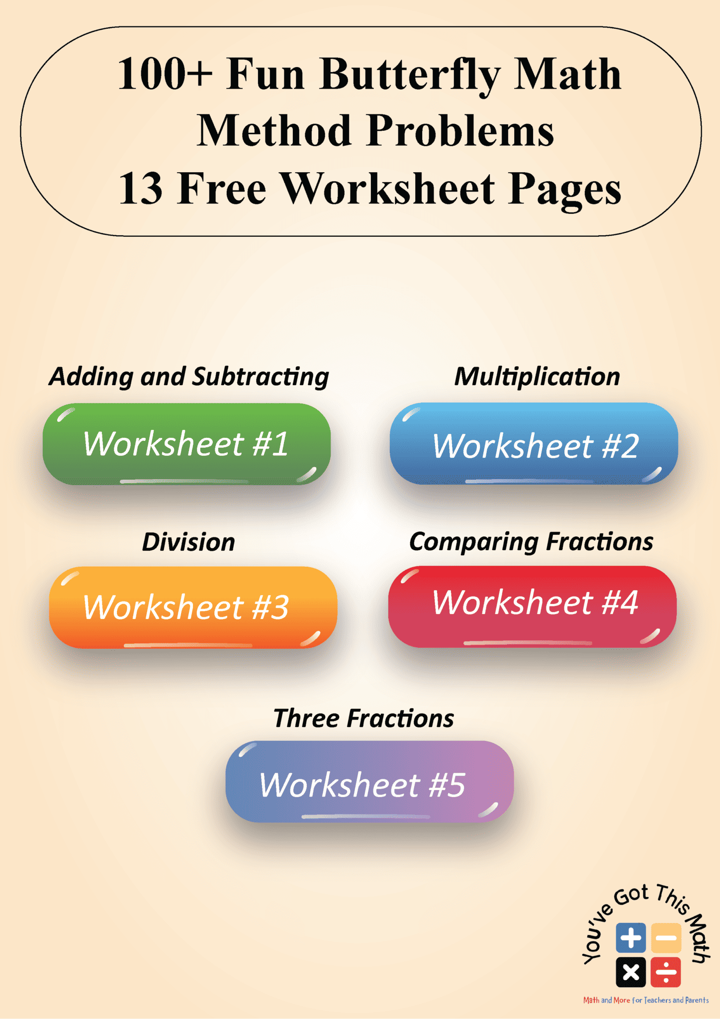 100+ Fun Butterfly Math Method Problems | Free Worksheet