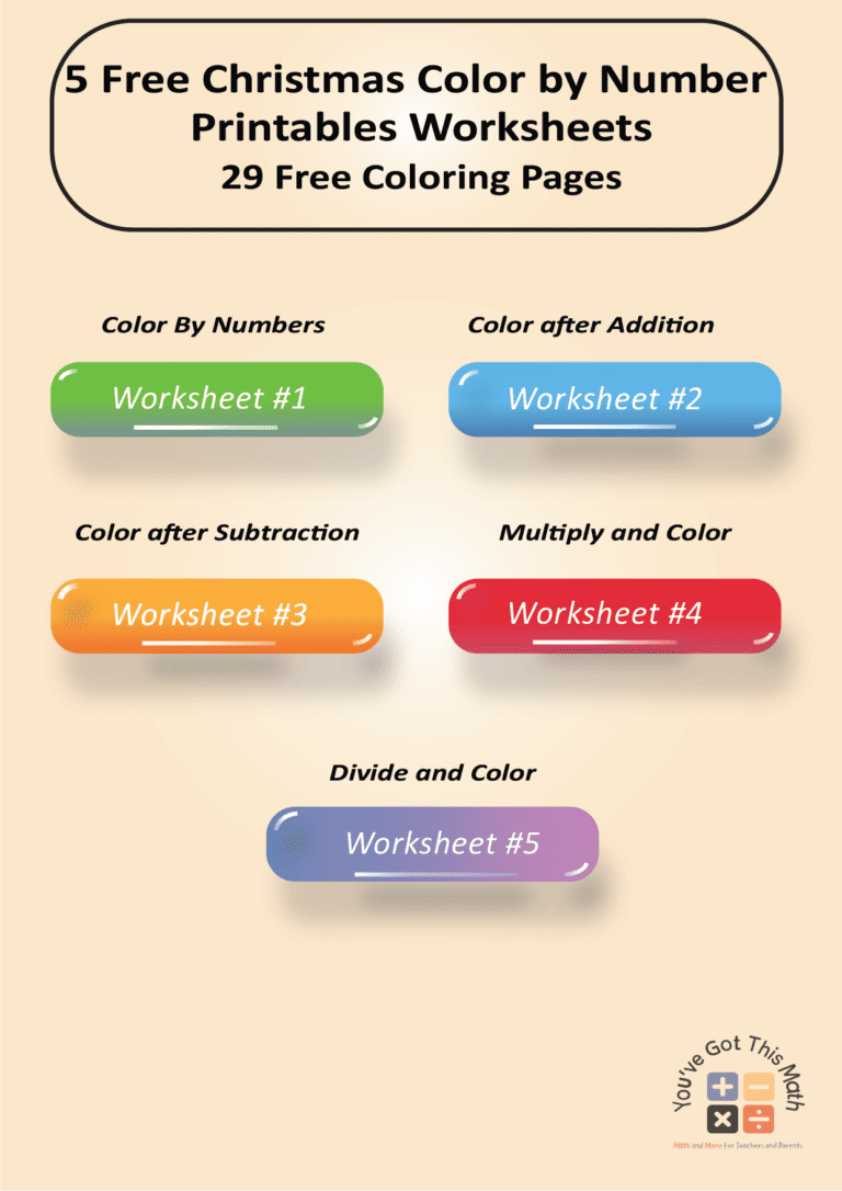 25+ Free Christmas Color by Number Printables Worksheets