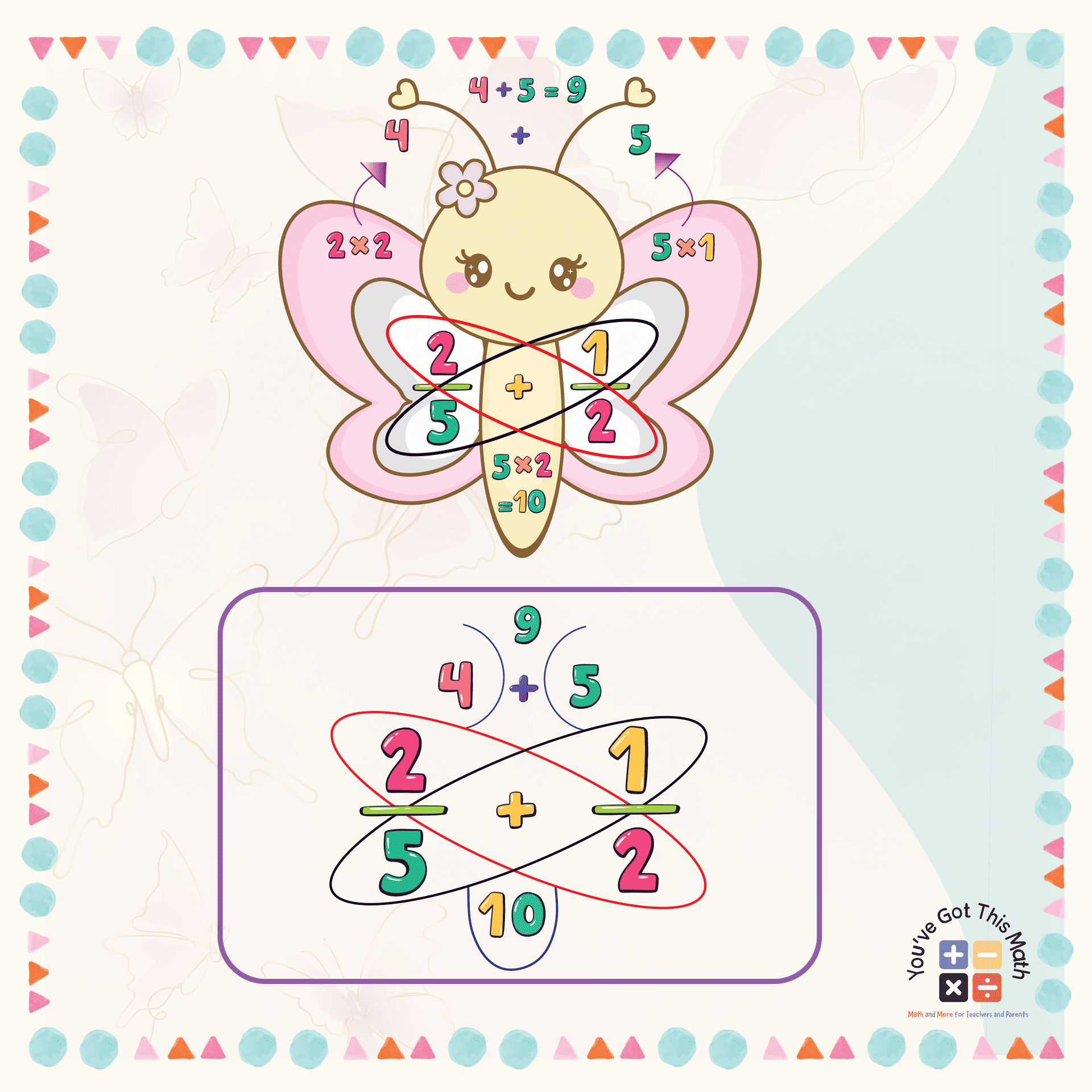 100+ Fun Butterfly Math Method Problems | Free Worksheet