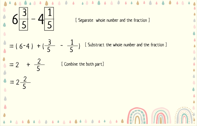 6 Free Subtracting Mixed Fractions with Unlike Denominators Worksheets