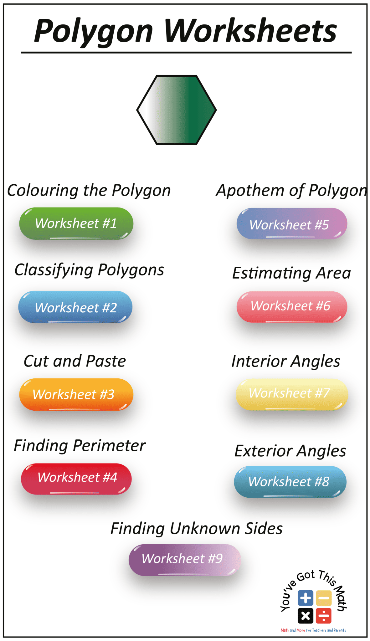 15+ Free Polygon Worksheets PDF | 8 Interactive Methods
