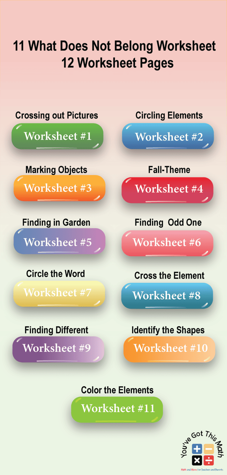 11 Fun What Does Not Belong Worksheet | Free Printable
