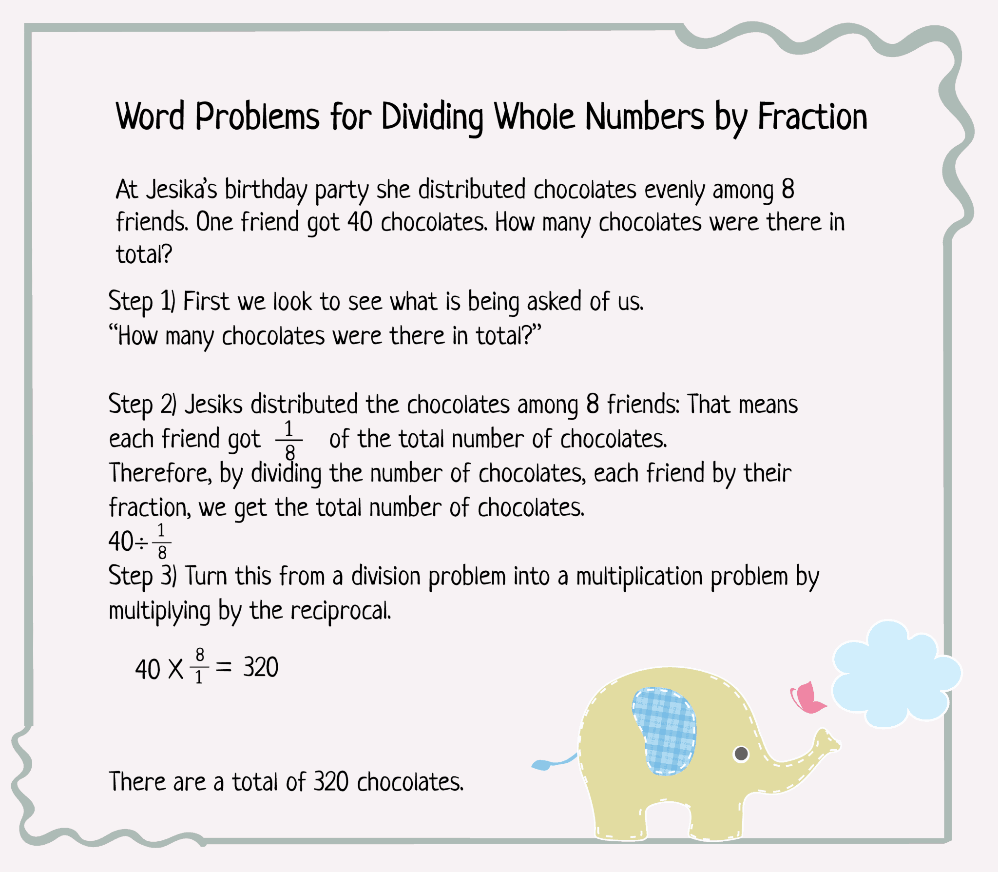 8 Free Dividing Whole Numbers by Fractions Worksheet | Fun Activities