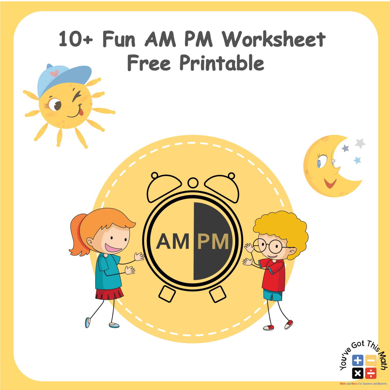 5 Free Telling Time Coloring Worksheets