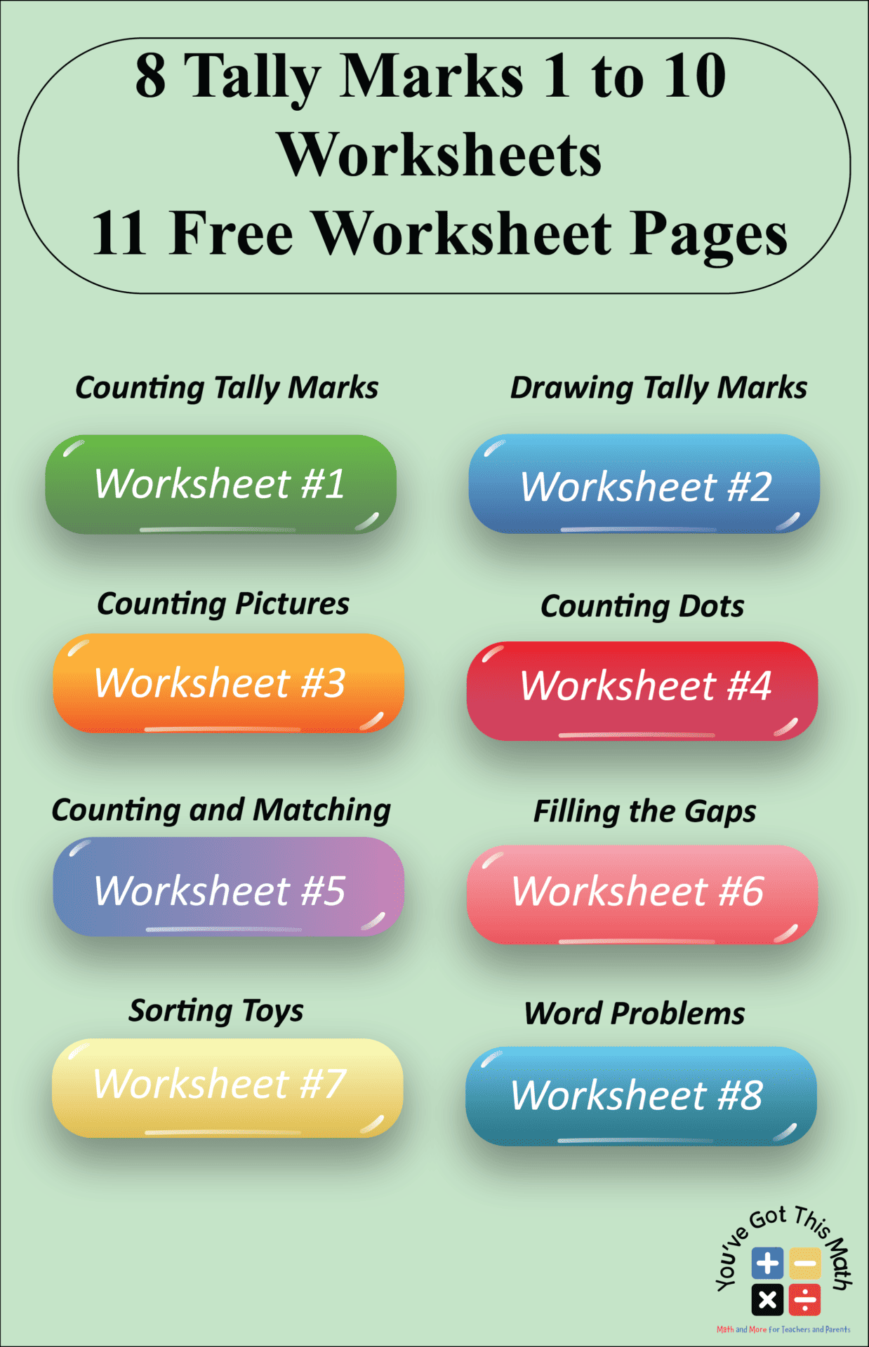 8 Free Tally Marks 1 to 10 Worksheets | Fun Activities