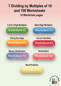 7 Free Dividing by Multiples of 10 and 100 Worksheets