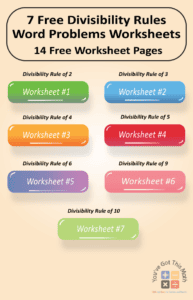80+ Divisibility Rules Word Problems | Fun Activities