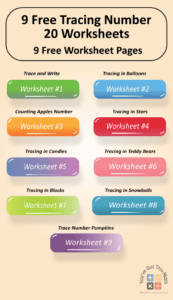 9 Free Tracing Number 20 Worksheets | Fun Activities