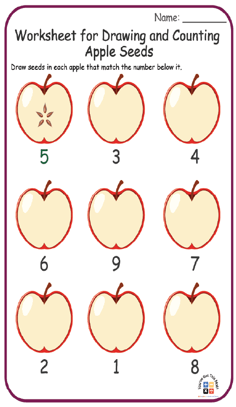 10+ Fun Apple Counting Worksheets | Free Printable