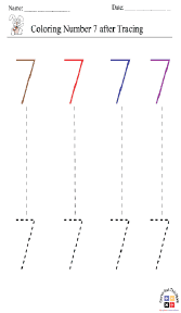 30 Number 7 Coloring Page | Free Printable