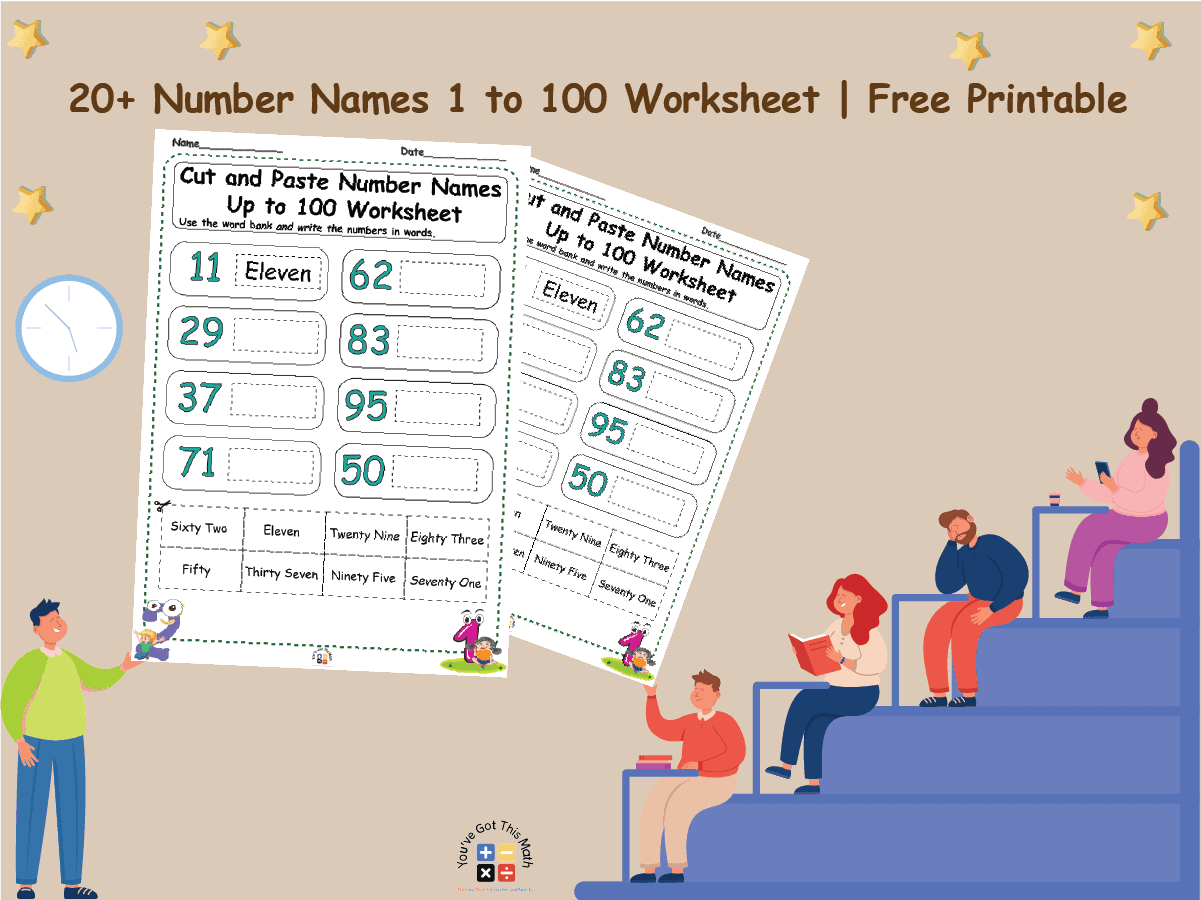 20 Number Names 1 To 100 Worksheet