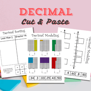 Decimal Cut & Paste Activity | Free Printable