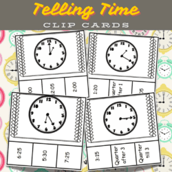 Telling Time Clip Cards | Free Printable